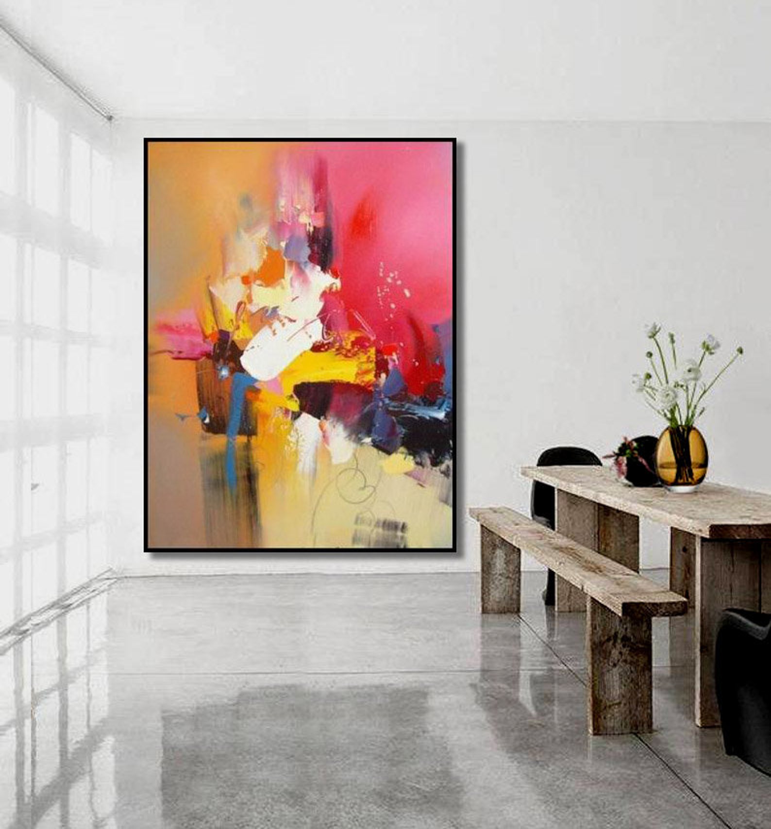 Original Canvas Painting Contemporary Wall Art Large - Etsy