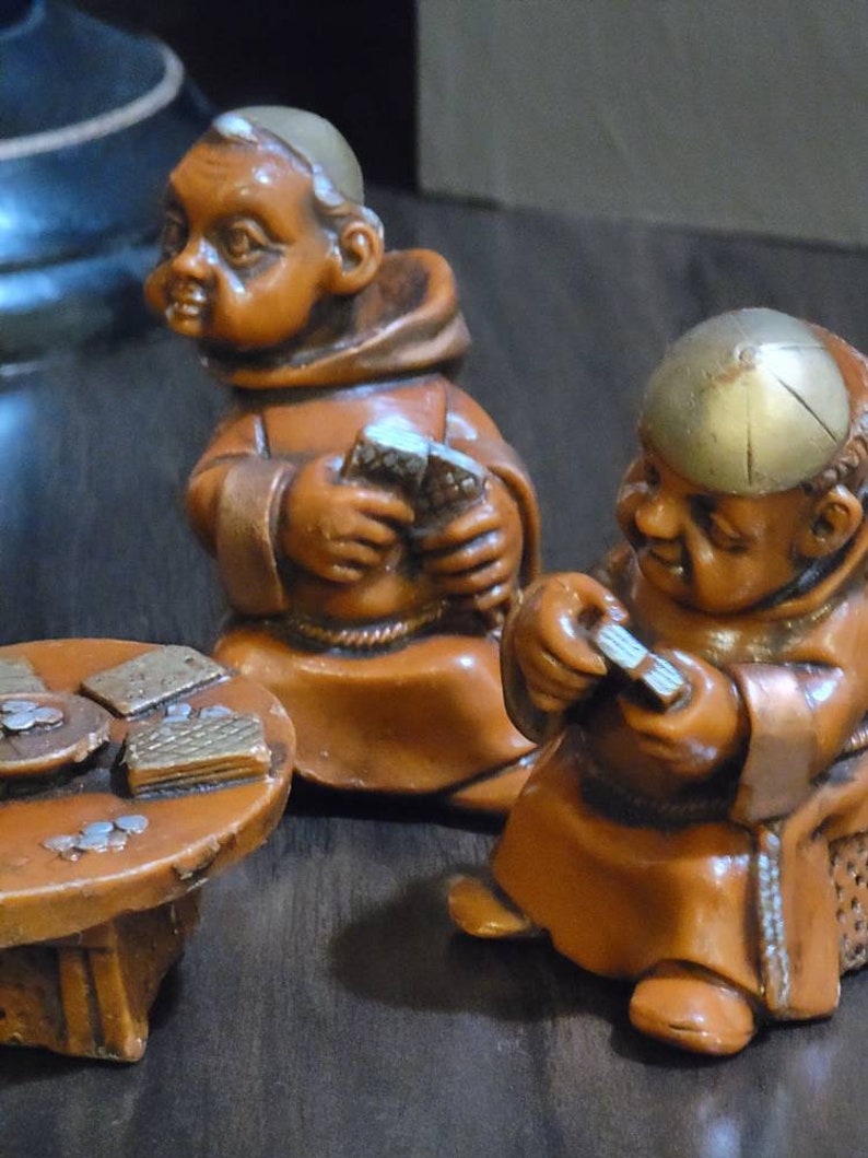 Vintage 4 Monks Playing Cards Poker Figures - Etsy