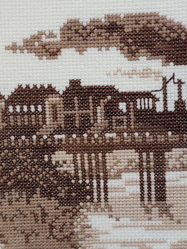 Vintage Cross Stitch Train, Locomotive, Steam Train, Steampunk ...