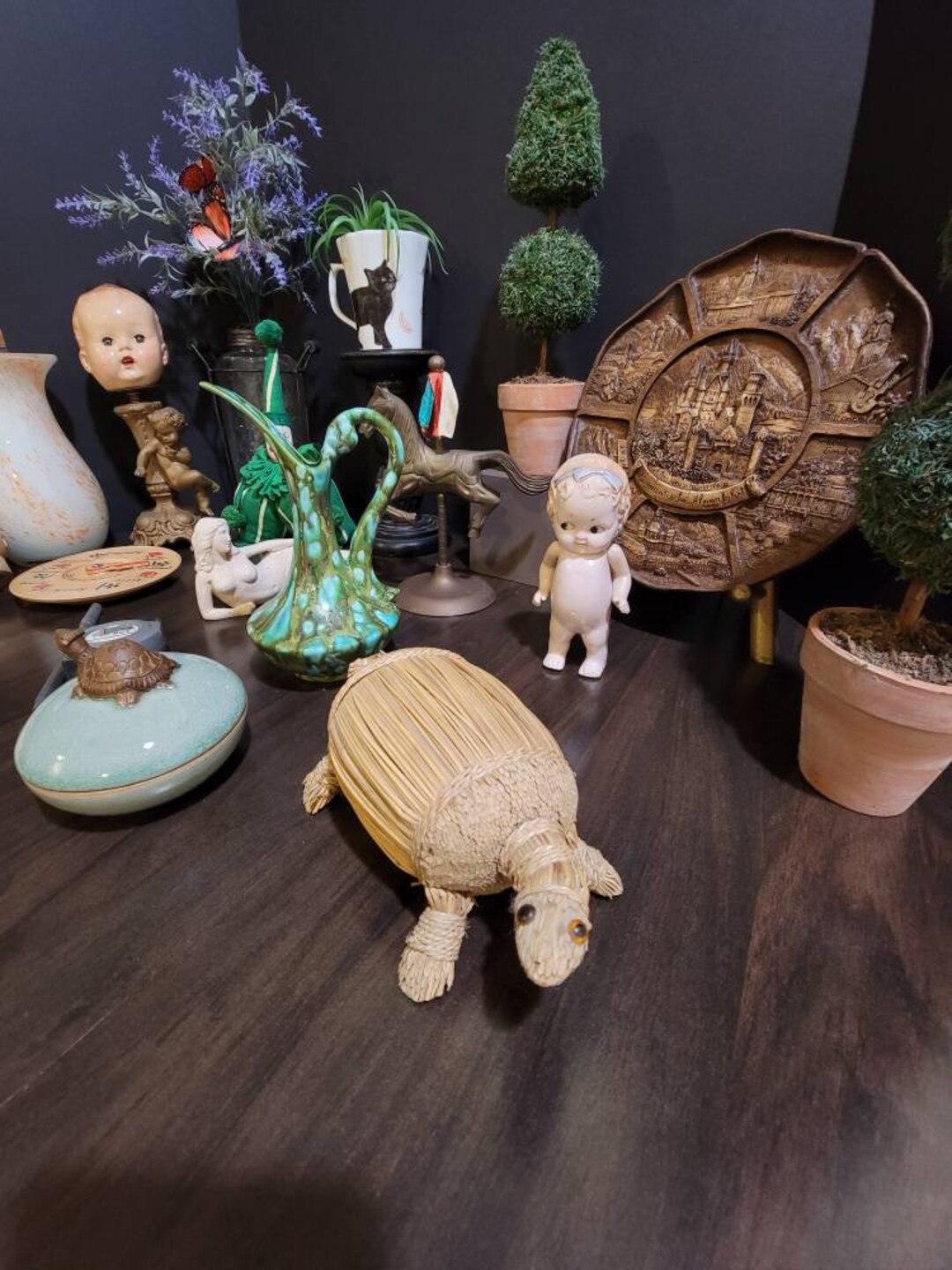 Hand Woven Grass Straw Turtle Figure Sea Turtle - Etsy