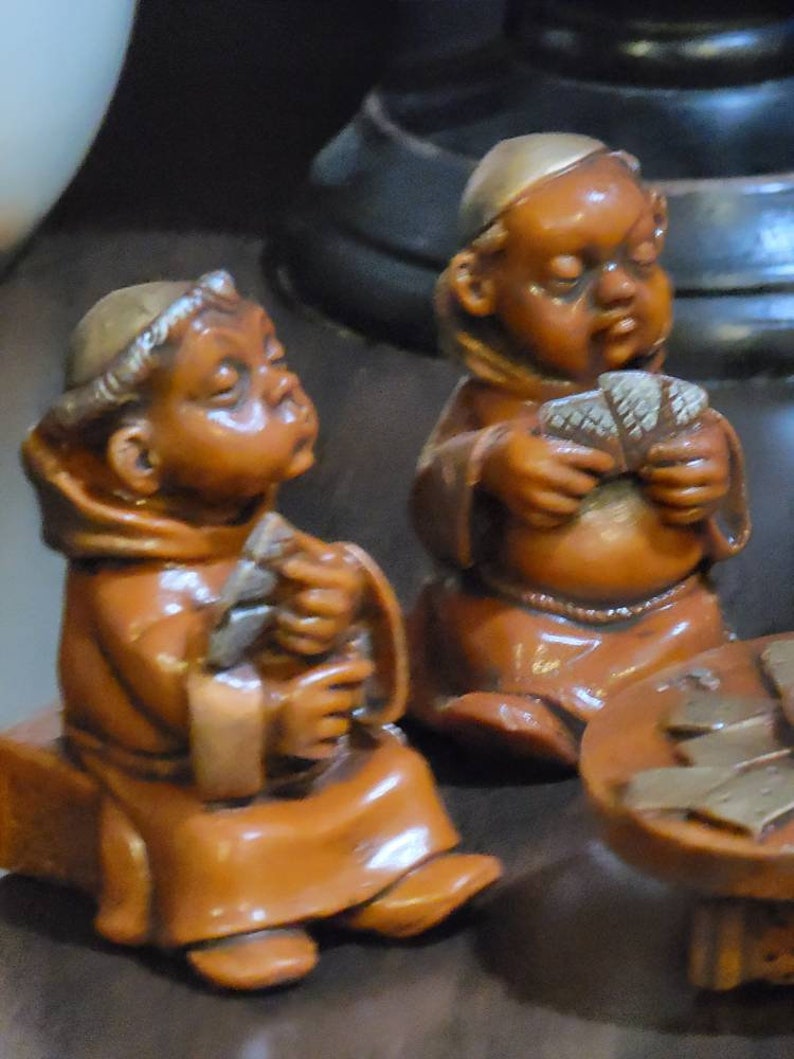 Vintage 4 Monks Playing Cards Poker Figures - Etsy