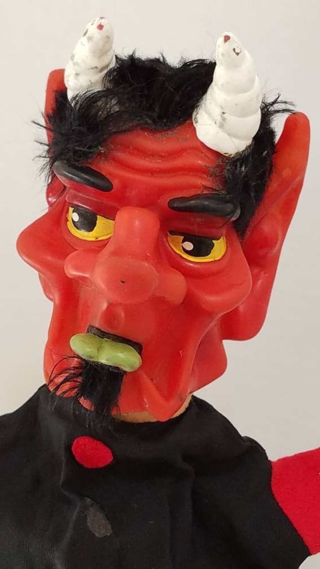 Vintage Satan Hand Puppet Theater Rubber Head Devil Lucifer Glove - Etsy