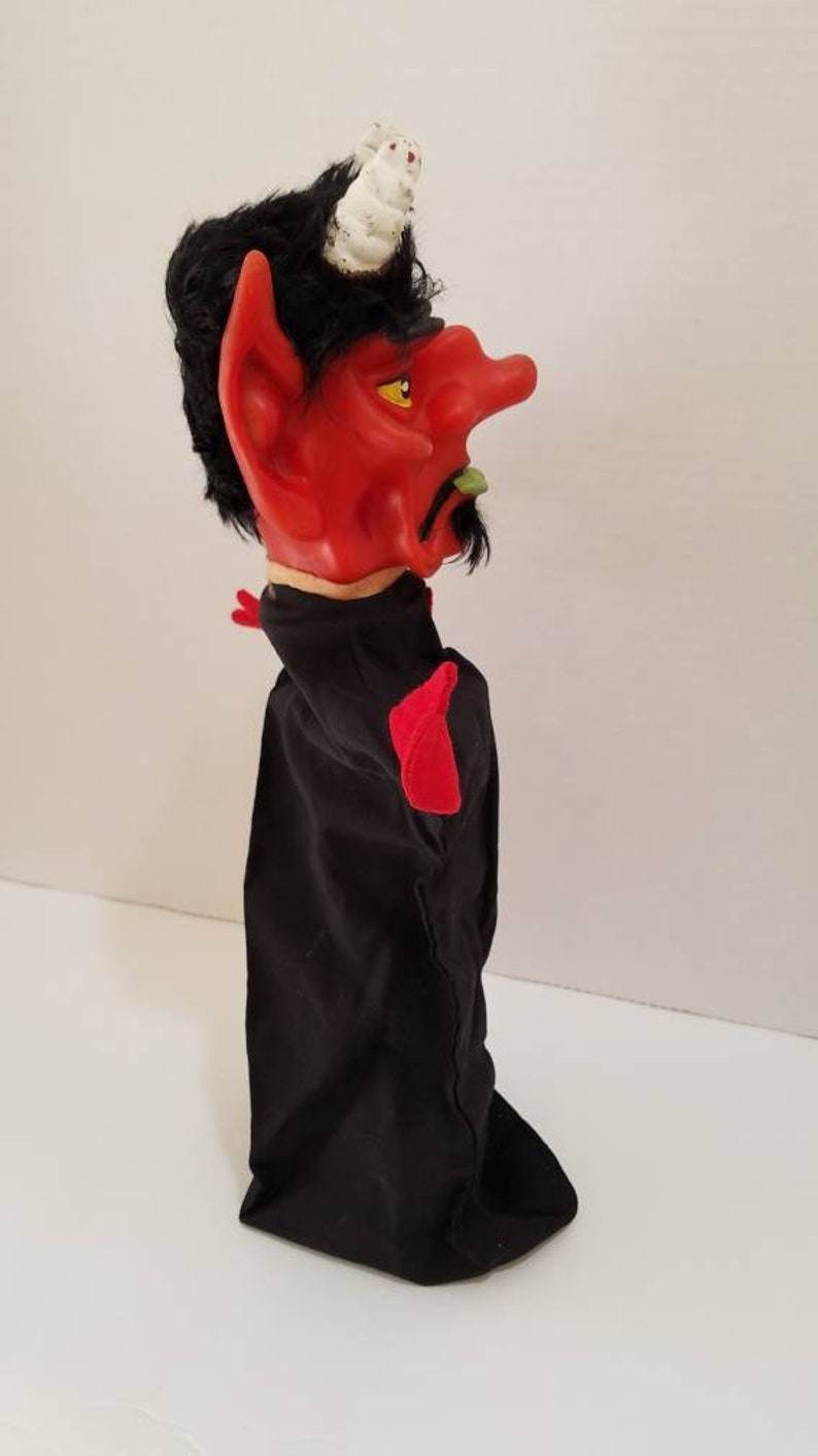 Vintage Satan Hand Puppet Theater Rubber Head Devil Lucifer Glove - Etsy
