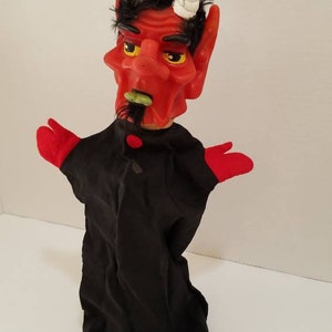 Vintage Satan Hand Puppet Theater Rubber Head Devil Lucifer Glove - Etsy