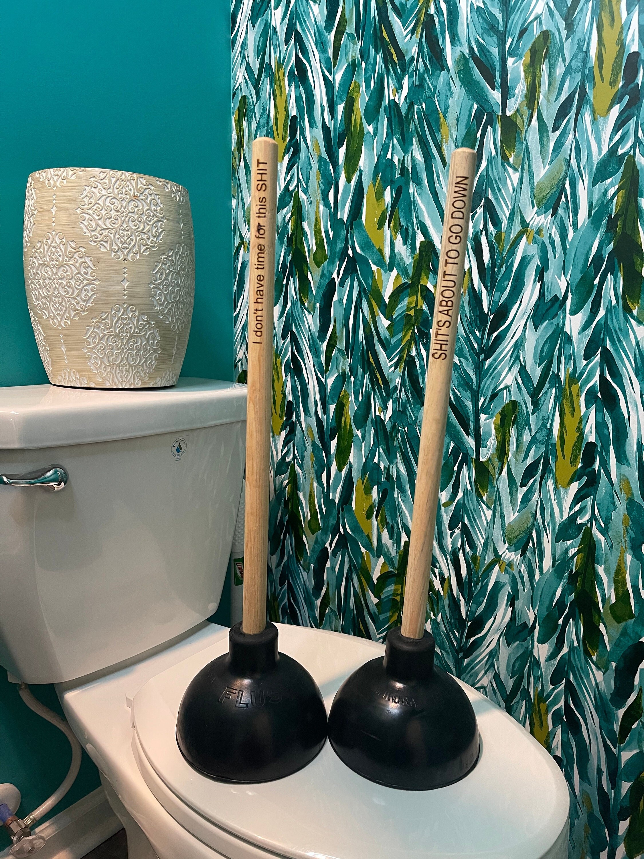 Custom Engraved Heavy Duty Toilet Plunger, Personalized Housewarming ...