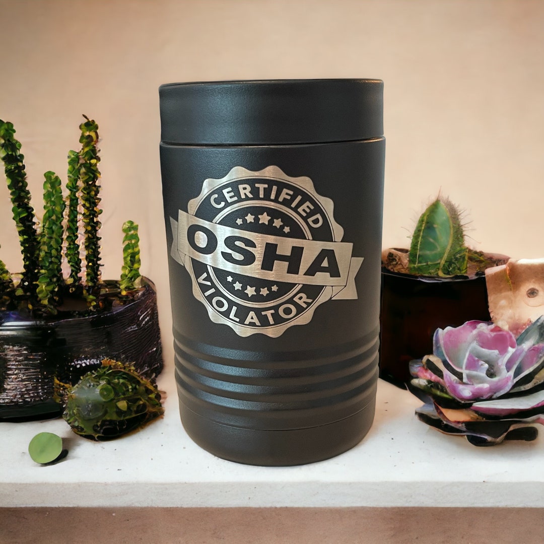 Certified OSHA Violator Funny Beer Can Beverage Holder, Stocking ...