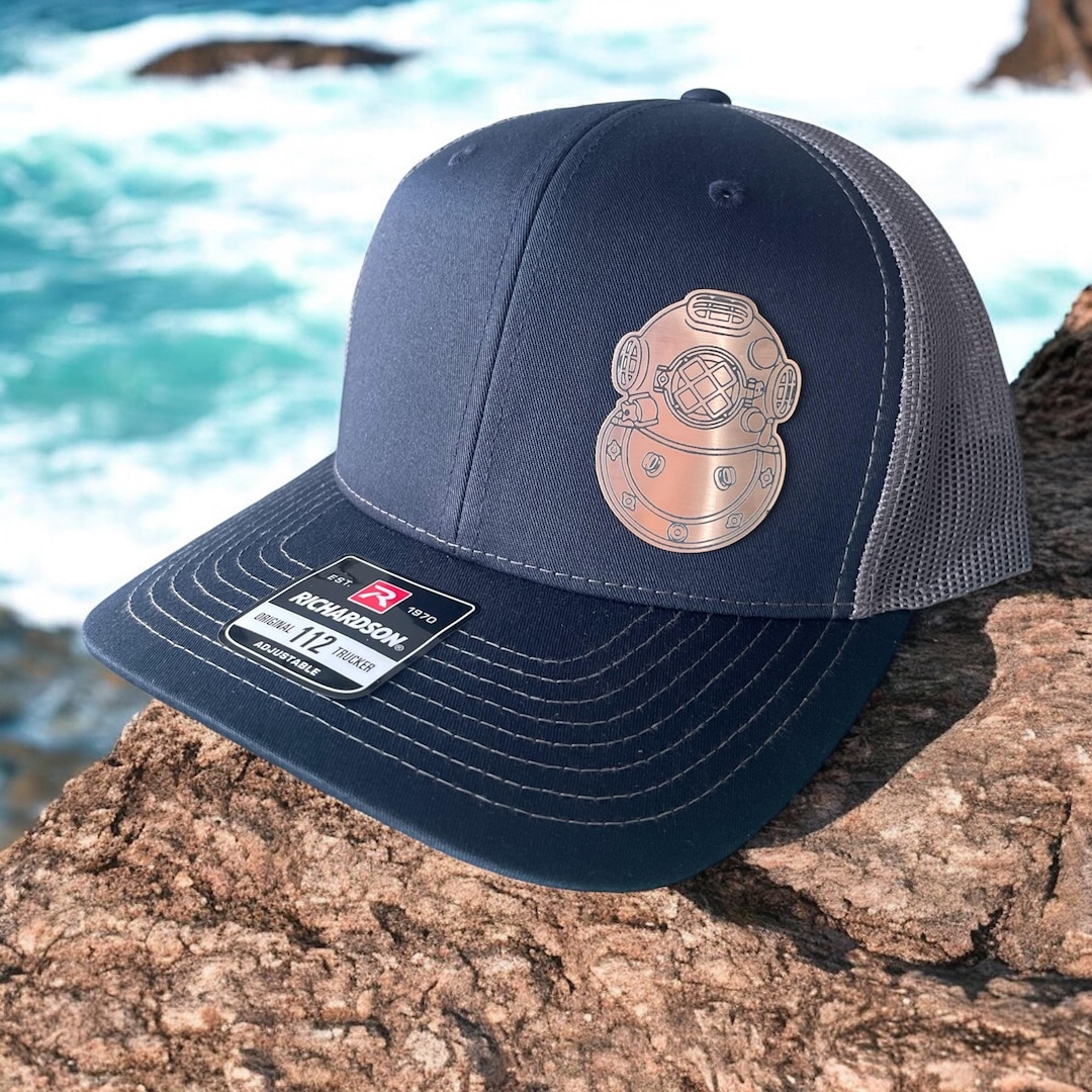 Mark V Diving Helmet Patch Hat, Copper Acrylic Helmet Emblem, Deep Sea ...