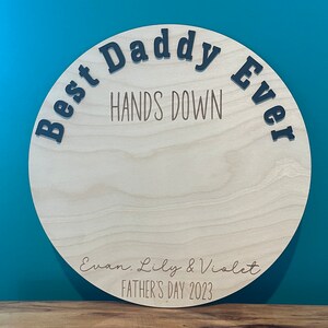 Heartfelt Personalized Father's Day Sign: Gift From Kids, Daughter, Son ...