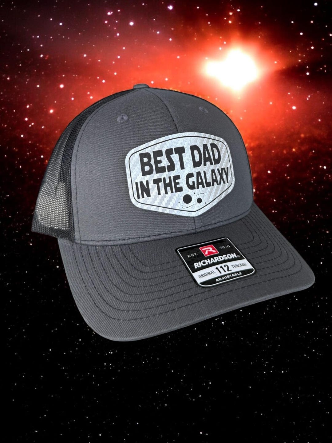Best Dad in the Galaxy Trucker Hat, Father's Day Gift for Dad, Gray ...