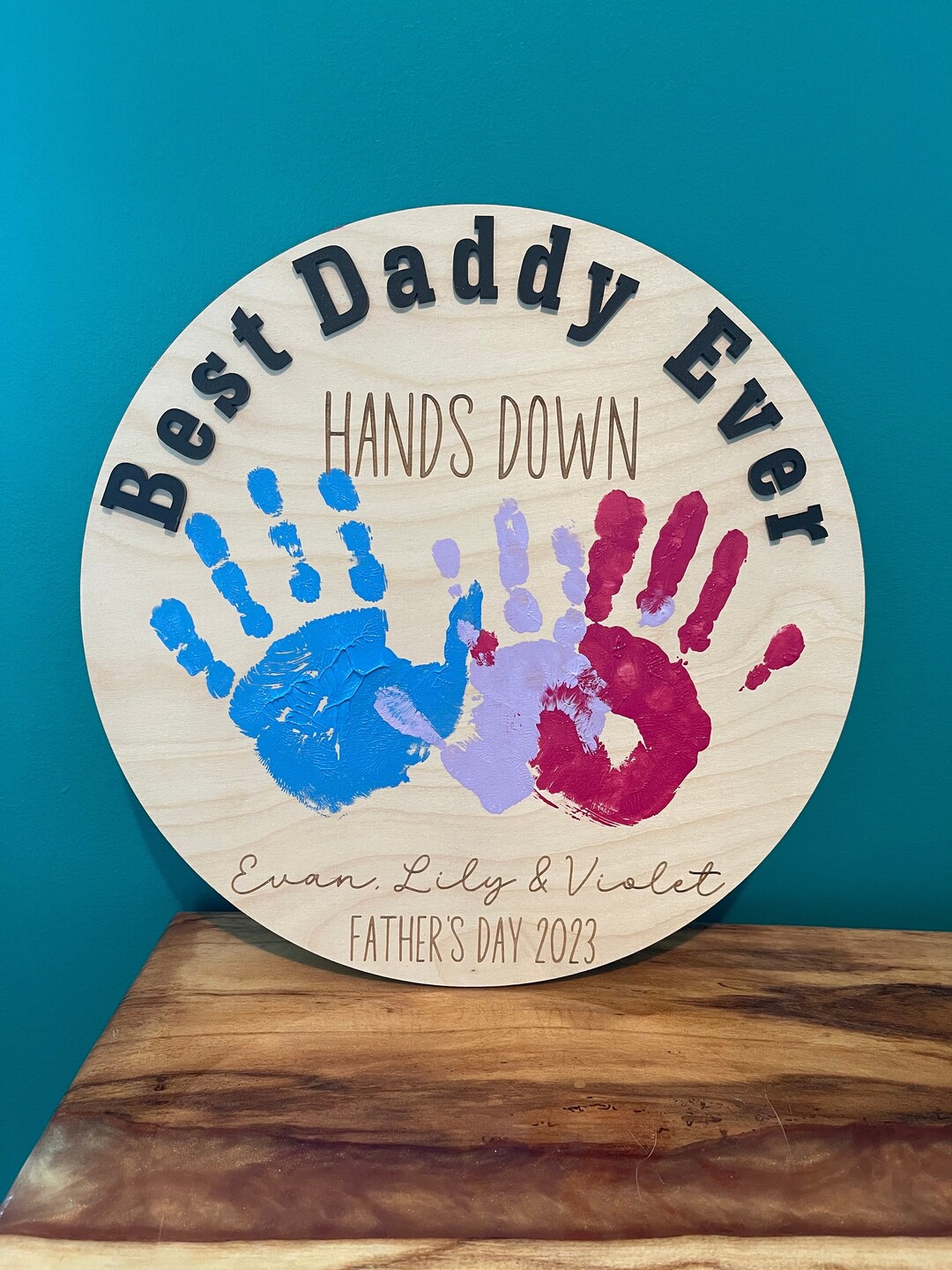 Heartfelt Personalized Father's Day Sign: Gift From Kids, Daughter, Son ...