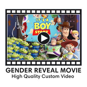 Toy Story Gender Reveal Video Announcement: Boy or Girl (MP4 Digital ...