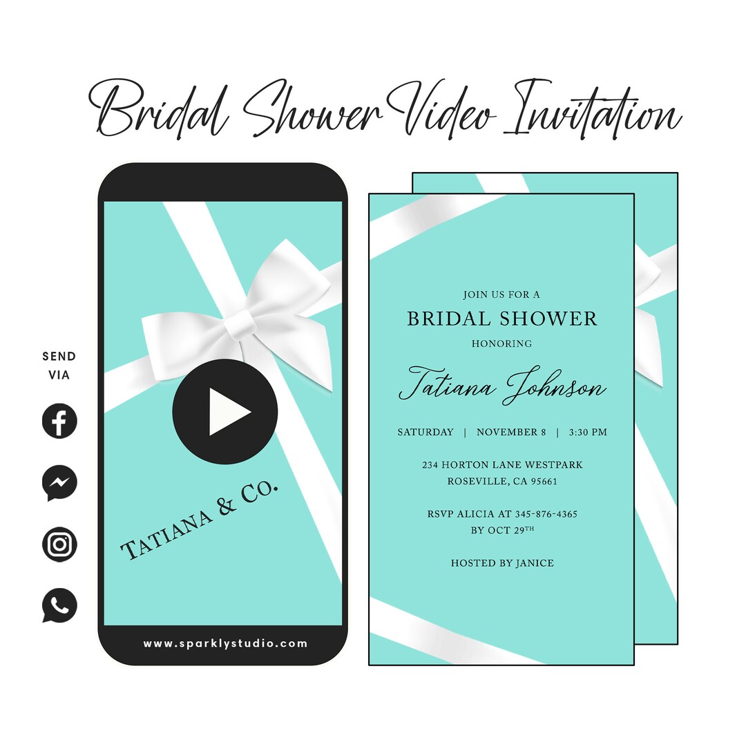 Tiffany Bridal Shower Video Invitation, Breakfast at Tiffany's Bridal ...
