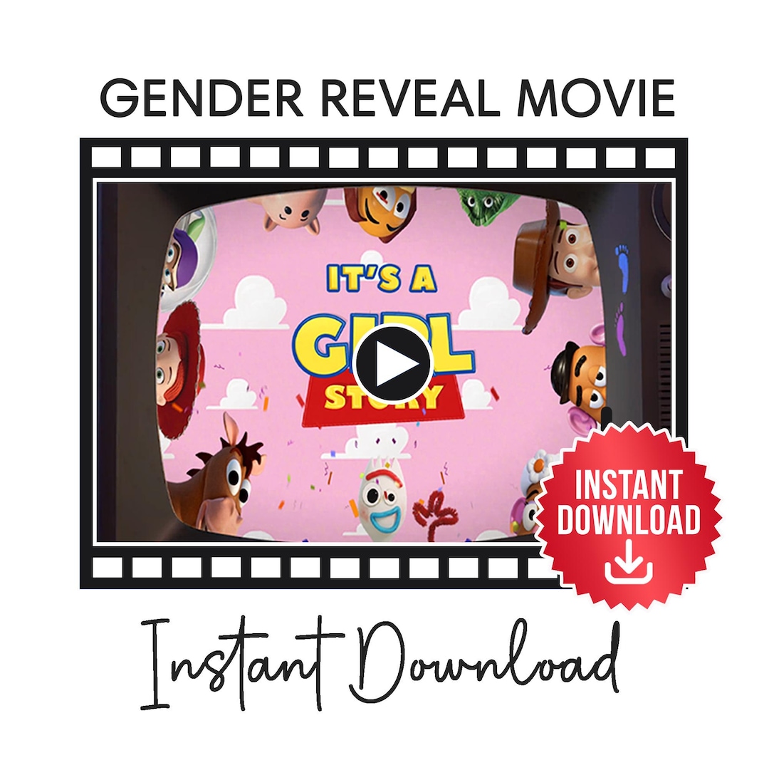 Toy Story Girl Gender Reveal Video: Instant Download (MP4 File) - Etsy