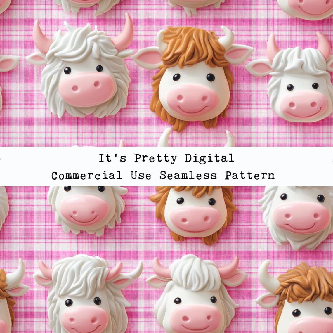 Highland Cows Polymer Clay Realistic 3d Three Dimensional Digital ...