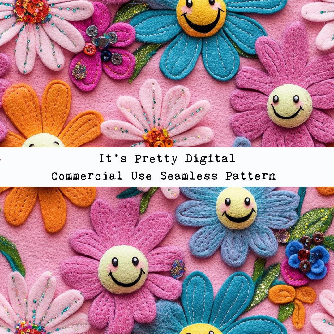 Felt Realistic Embroidery 3d Seamless Custom Fabric Print Sublimation ...