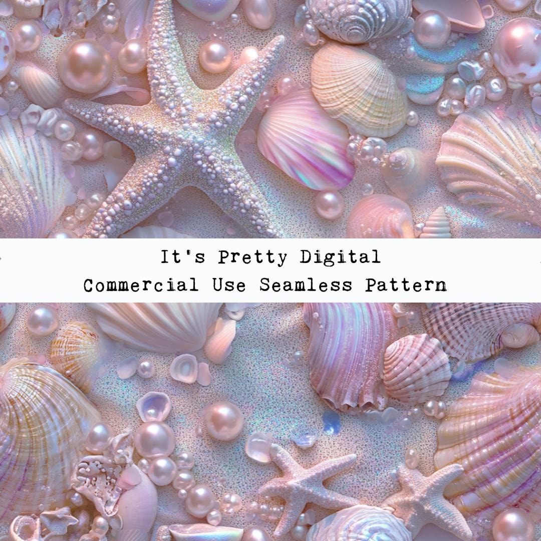 Mermaid Realistic Shells 3d Three Dimensional Sea Unicorn Glitter ...