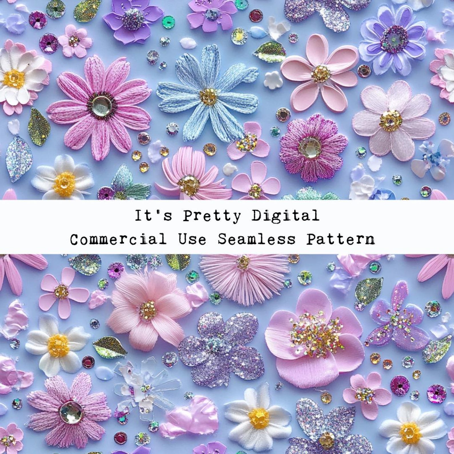 Pastel Realistic 3d Flowers Garden Floral Sorbet Seamless Repeat ...