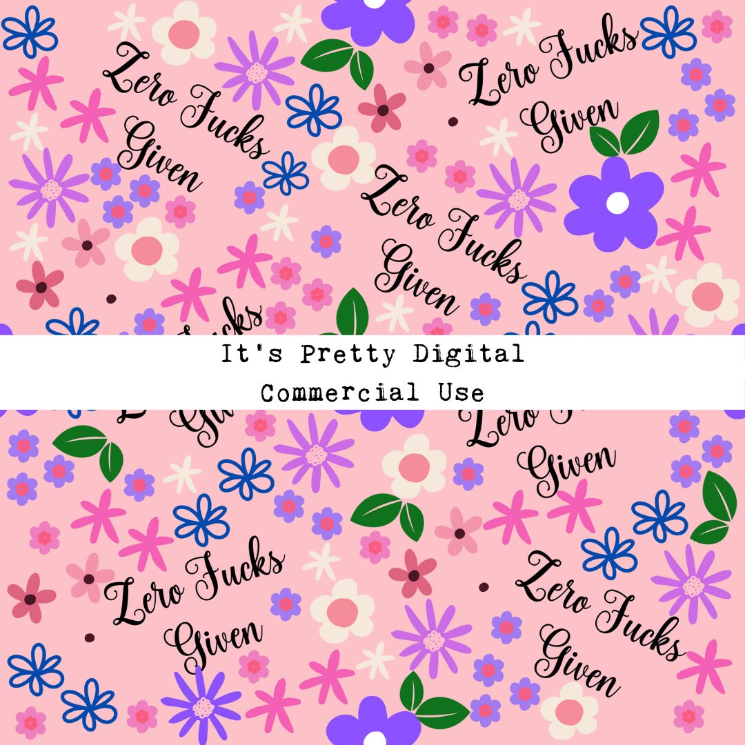 Zero Fucks Given Peach Seamless Surface Pattern Digital Design ...