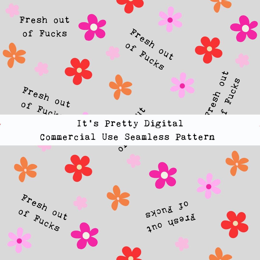 Sassy Swear Word Seamless File Digital Repeat Pattern Sublimation ...