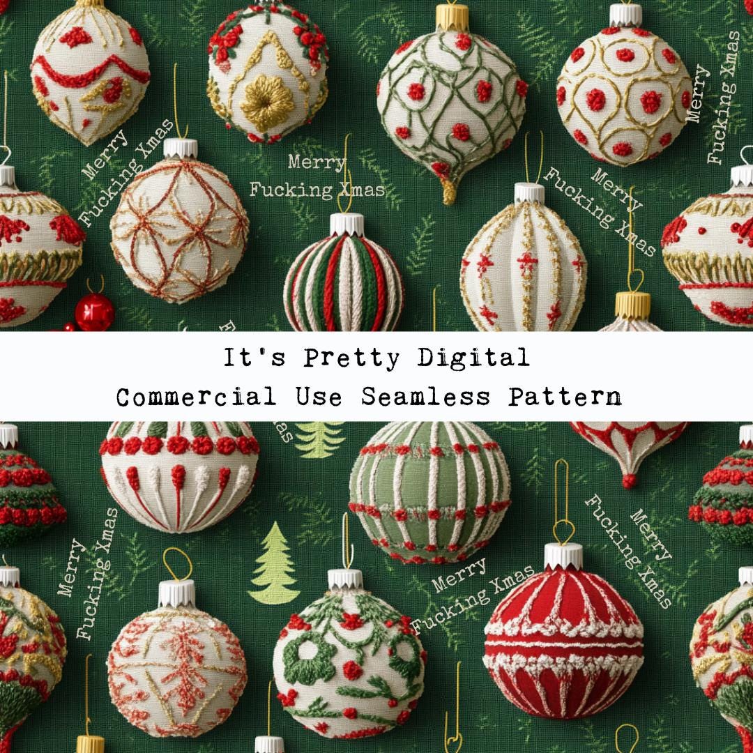 Merry Christmas Swear Word Sassy Rude 3d Textured Realistic Seamless ...