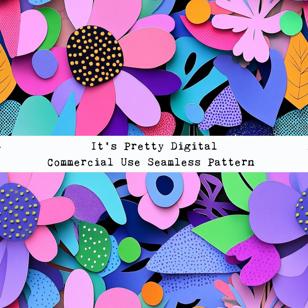 Three Dimensional Paper Flowers Scrapbook Commercial Use Seamless ...