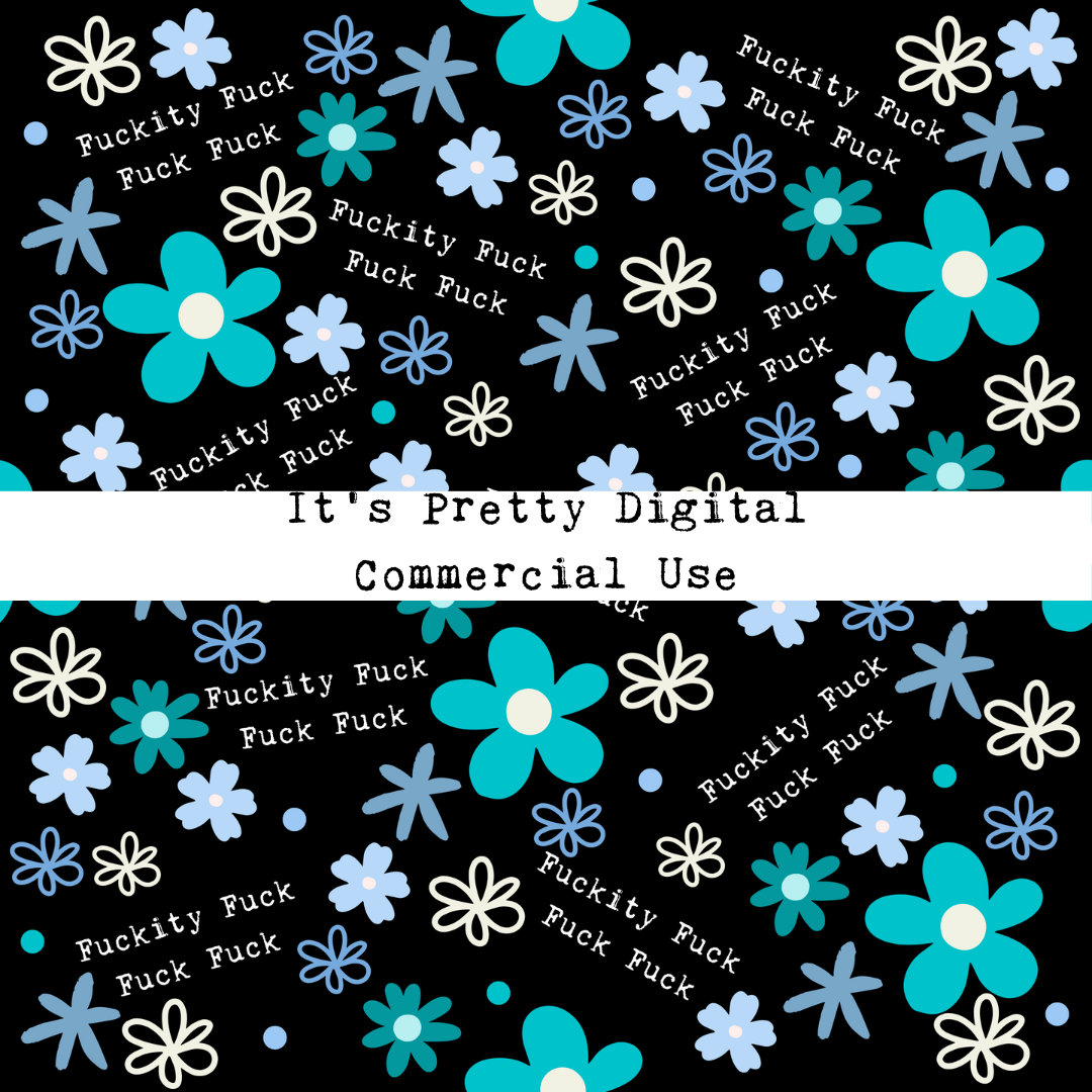 Fuckity Fuck Fuck Black Seamless Pattern Commercial Use Digital Paper ...