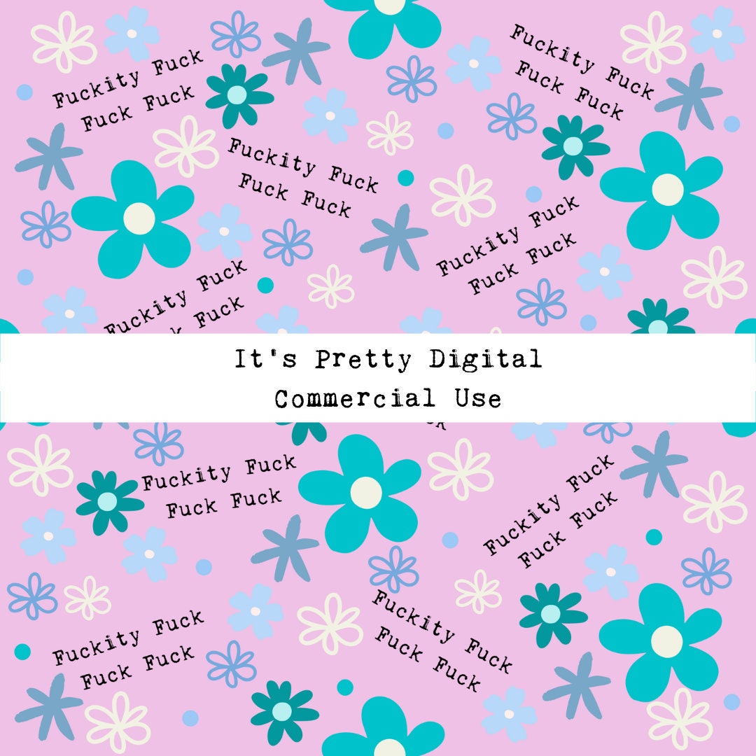 Fuckity Fuck Sweary Swearword Seamless Repeat Pattern Design ...