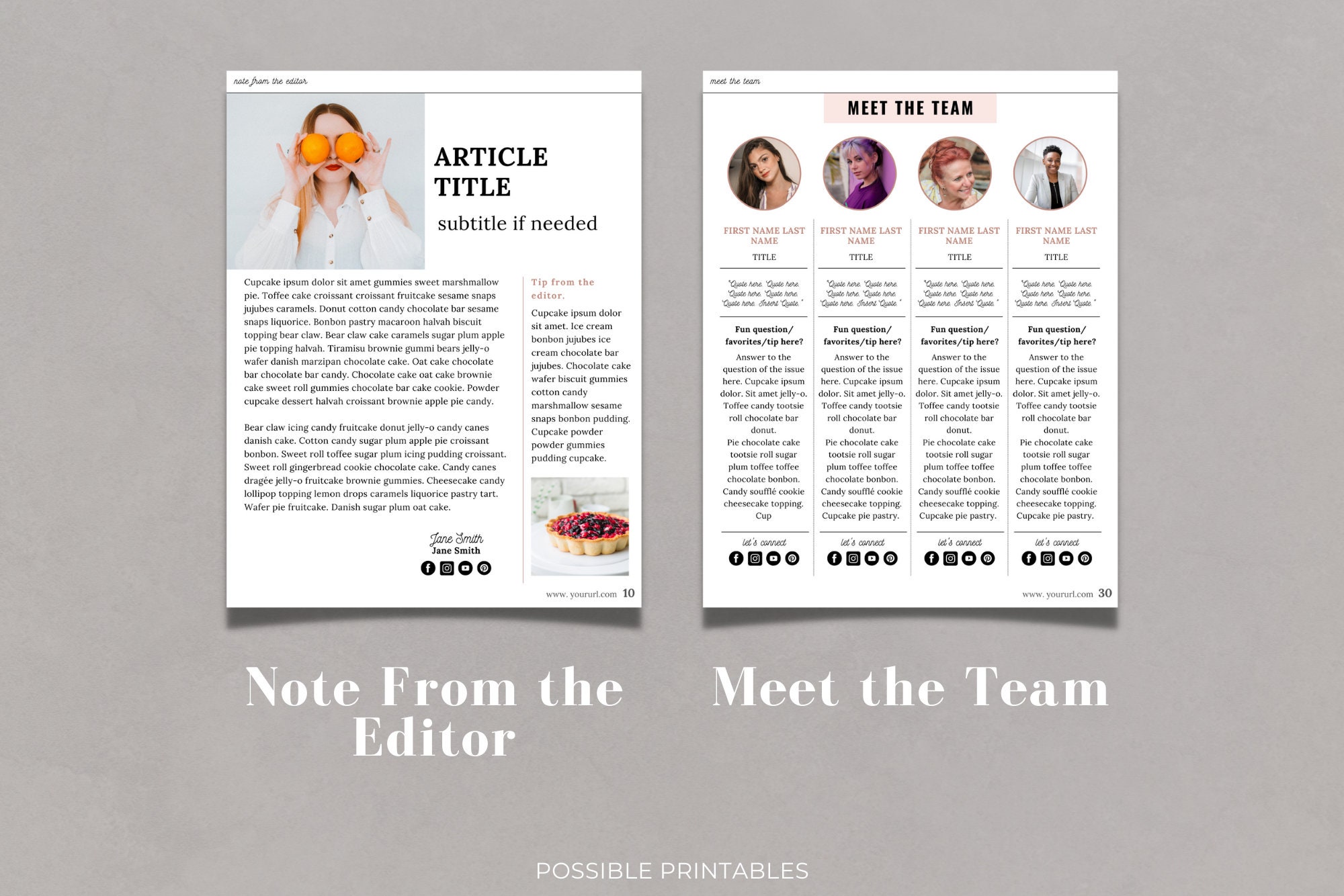 Canva Magazine Template For Small Business Owners Bloggers Etsy UK