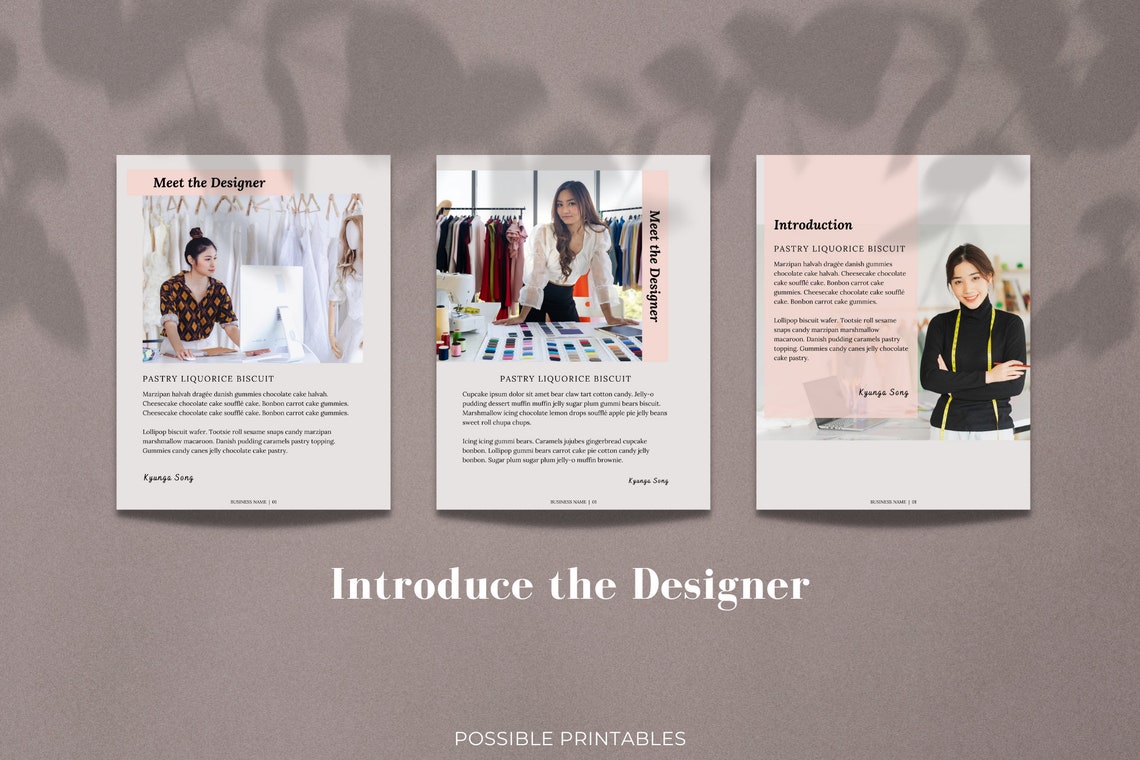 Canva Fashion Lookbook Template for Designers & Business - Etsy