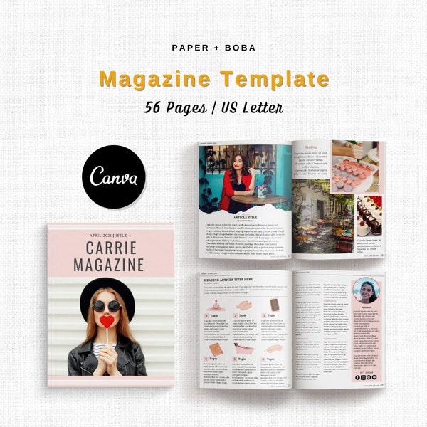 Magazine Layout - Etsy