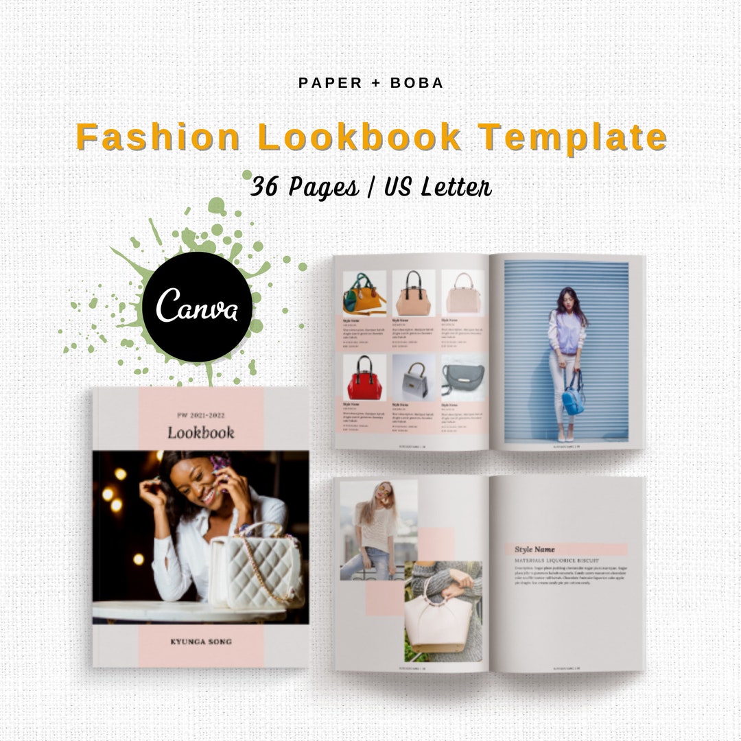 Canva Fashion Lookbook Template for Designers & Business Owners to ...