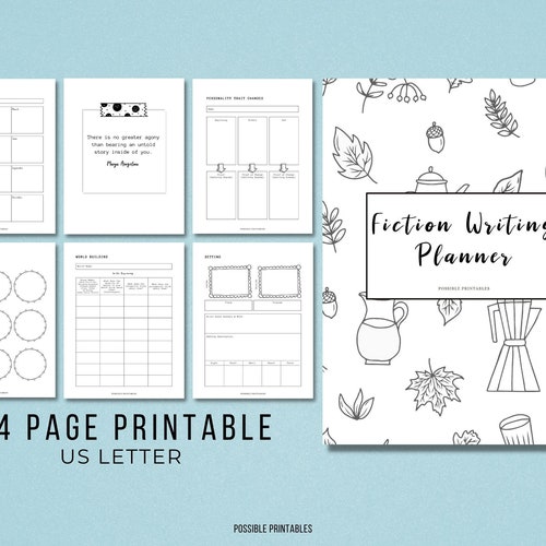 Novel Planning Workbook Writing Printable Nanowrimo - Etsy