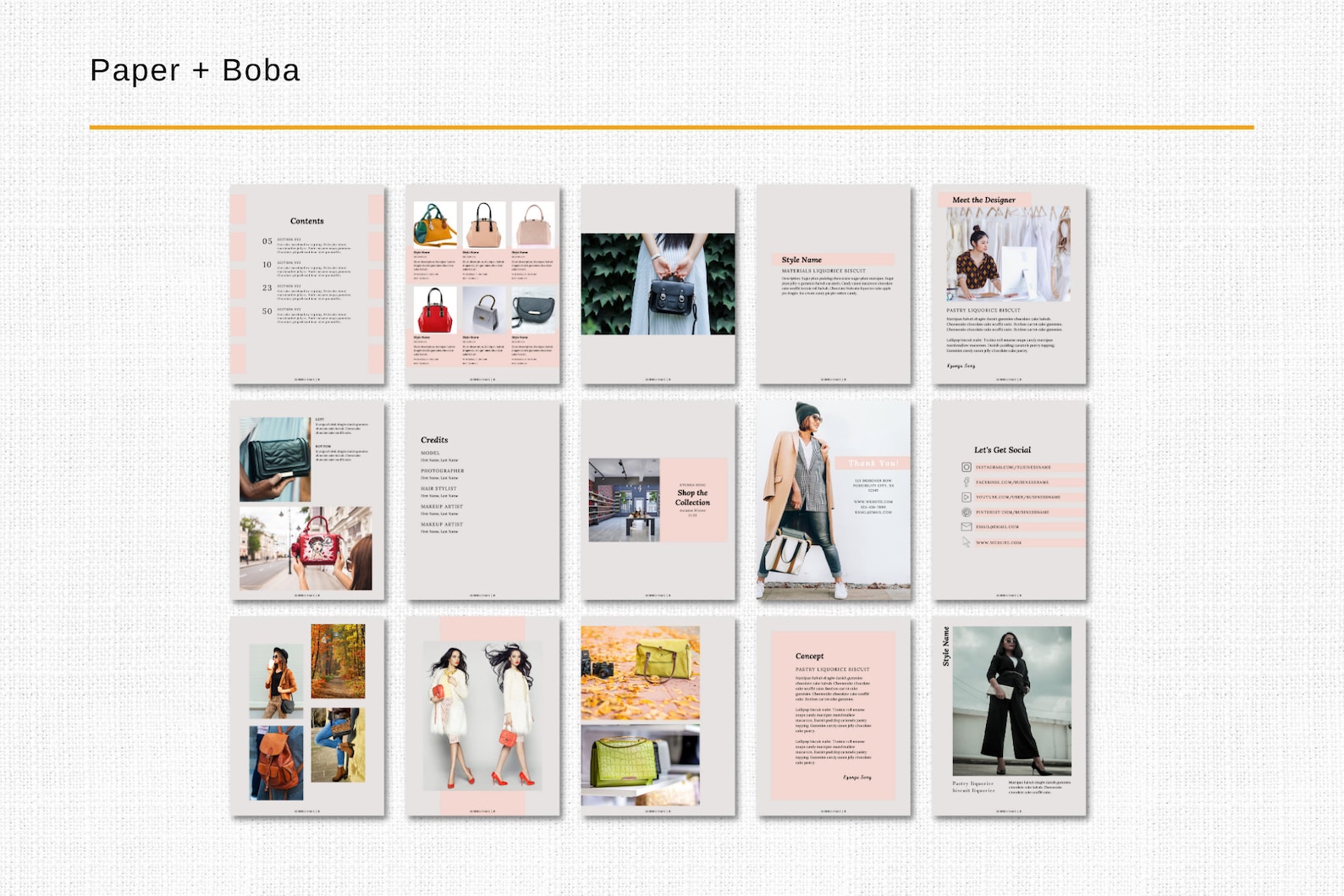 Canva Fashion Lookbook Template for Designers & Business Owners to ...