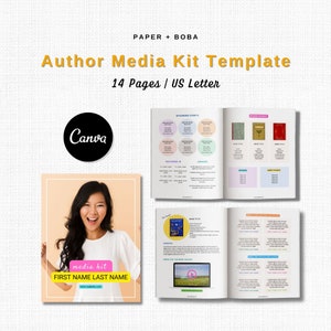 Canva Author Media Kit Template for Writers to Create Publicity Press ...
