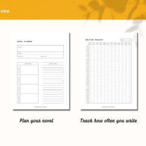Book Writing Printable Planner for Writers. Includes Word Count Tracker ...