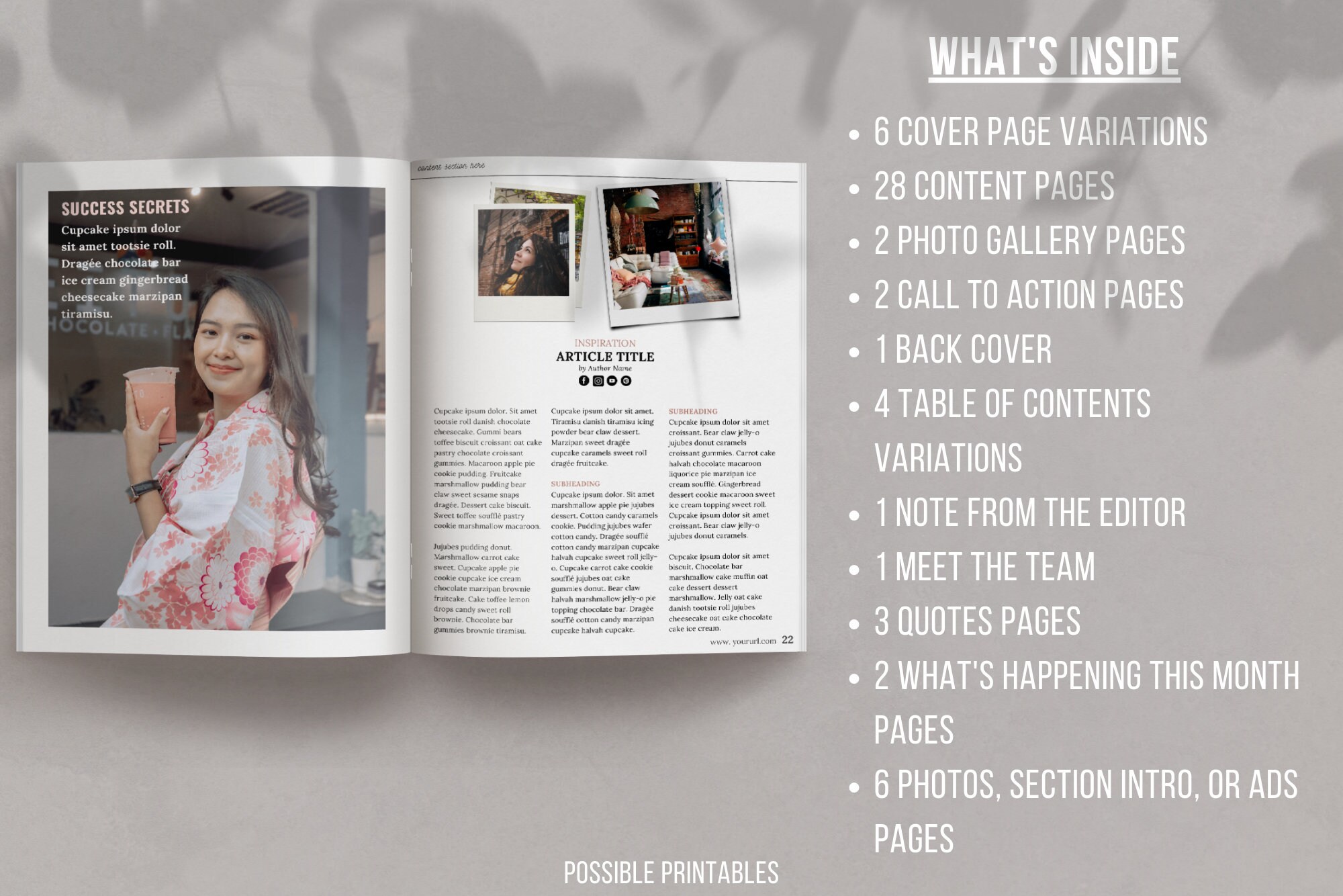 Canva Magazine Template for small business owners & bloggers | Etsy