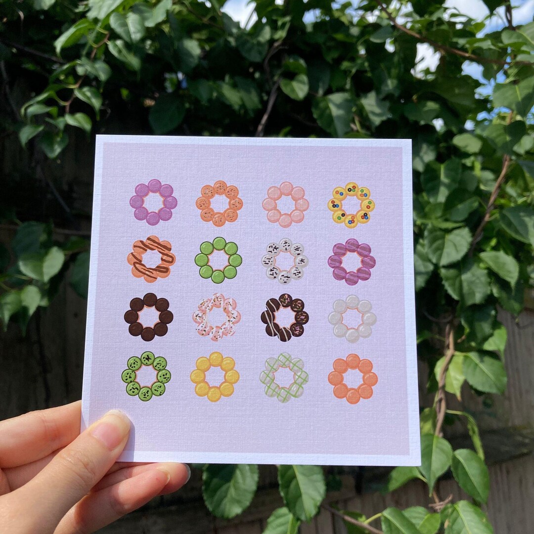 Mini Mochinut Art Print. Cute Illustrated Donut Wall Art. Kawaii ...