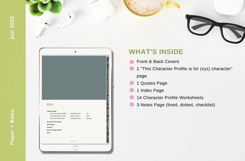 Character Profile Digital Planner for Writers & Nanowrimo. PDF - Etsy ...