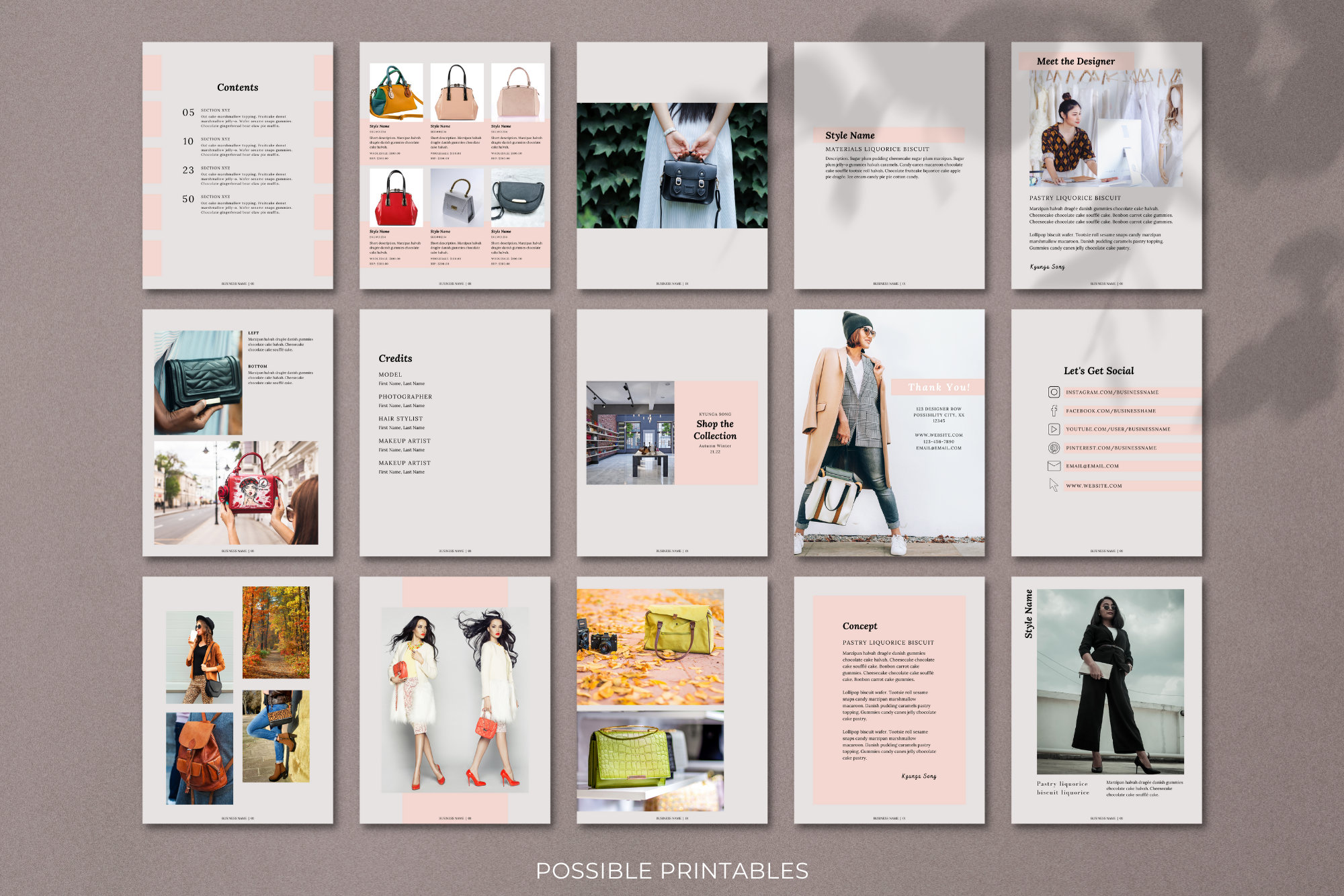 Canva Fashion Lookbook Template for designers & business | Etsy