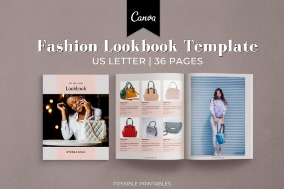 Canva Fashion Lookbook Template for Designers & Business - Etsy