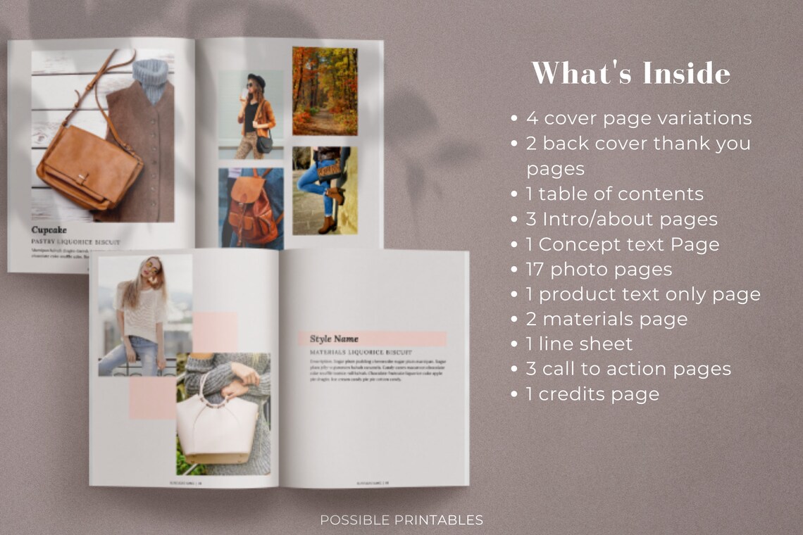 Canva Fashion Lookbook Template for Designers & Business - Etsy