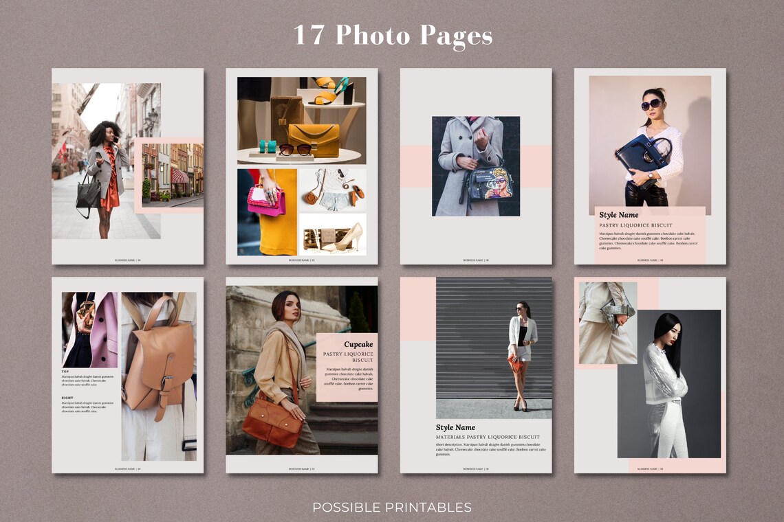 Canva Fashion Lookbook Template for designers & business | Etsy