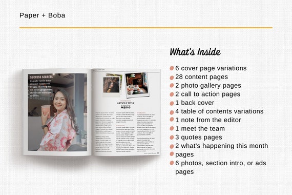 1 Page Magazine Article Layout