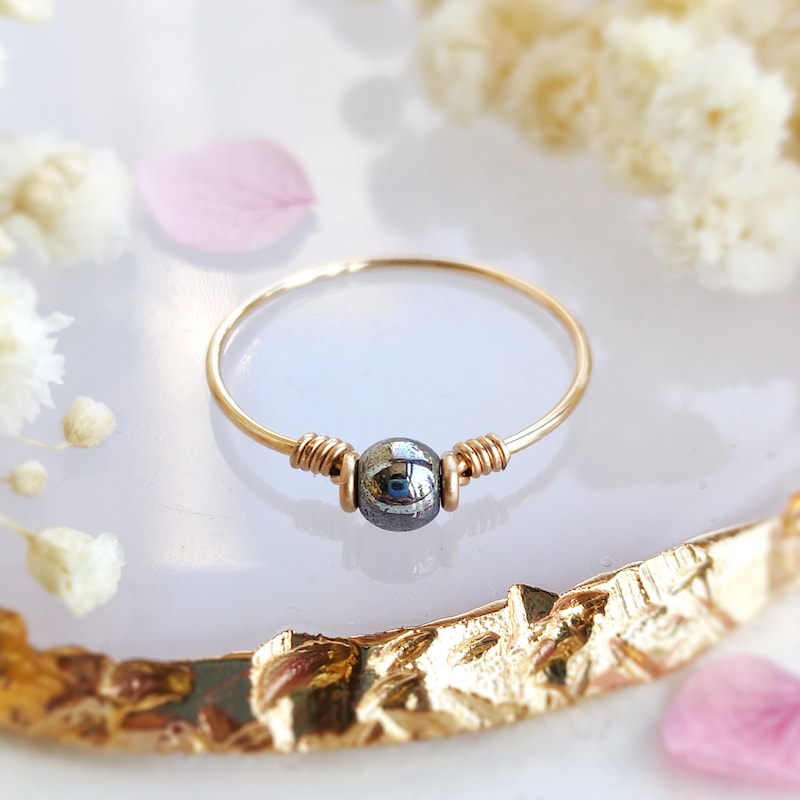 Hematite Ring - Etsy