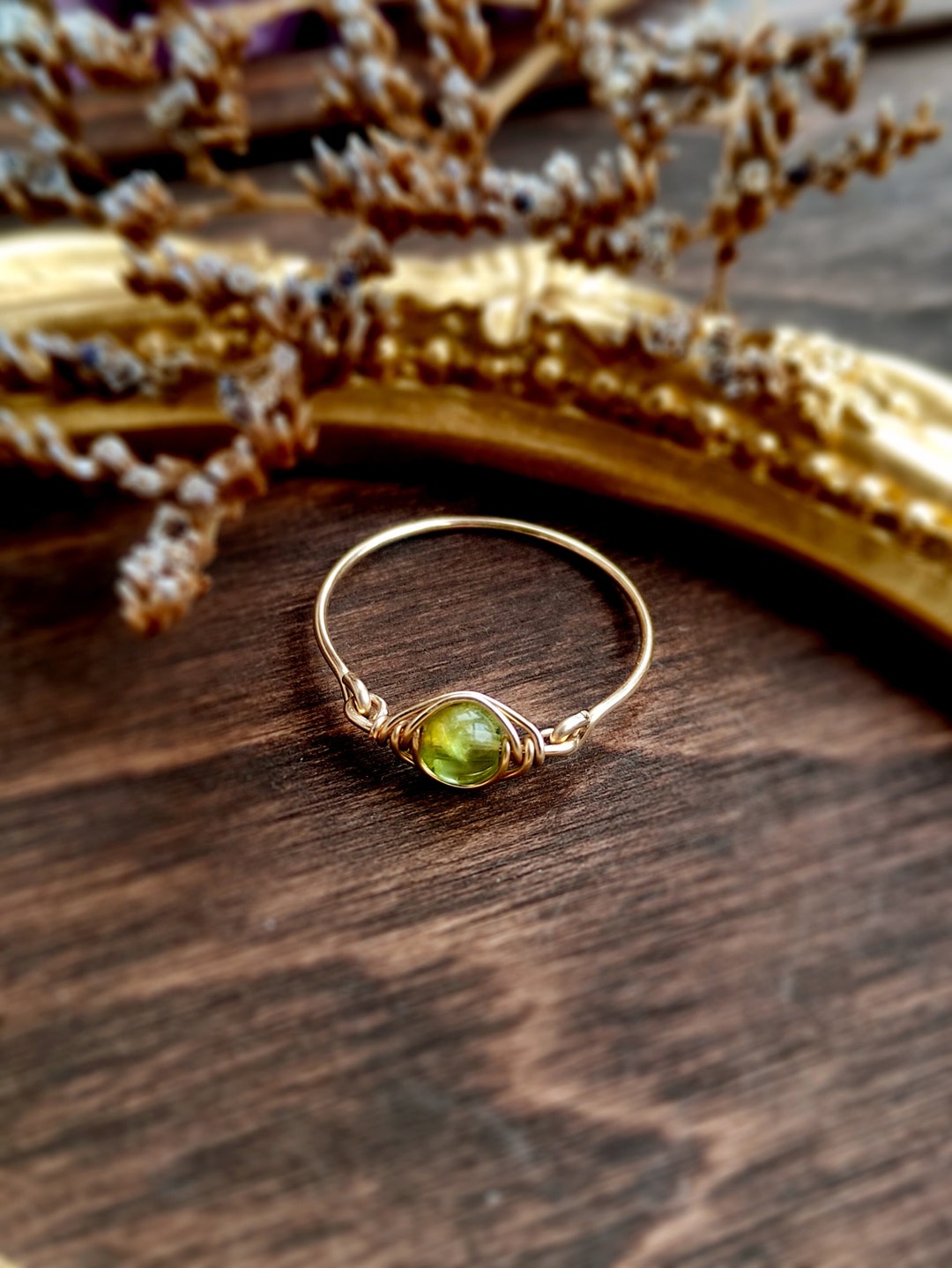 Peridot Eye Ring 14K Gold Filled, Rose Gold Filled, Sterling Silver ...