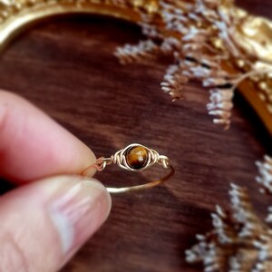 Tiger's Eye Ring in 14K Gold Filled, Rose Gold Filled, Sterling Silver ...