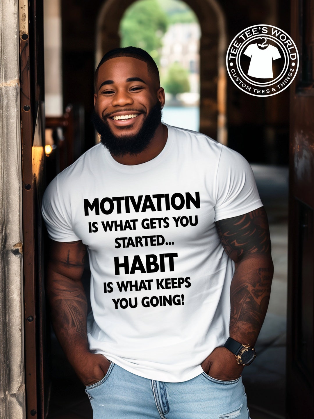 Motivation is What Gets You Started - Inspirational Quote PNG, Digital ...