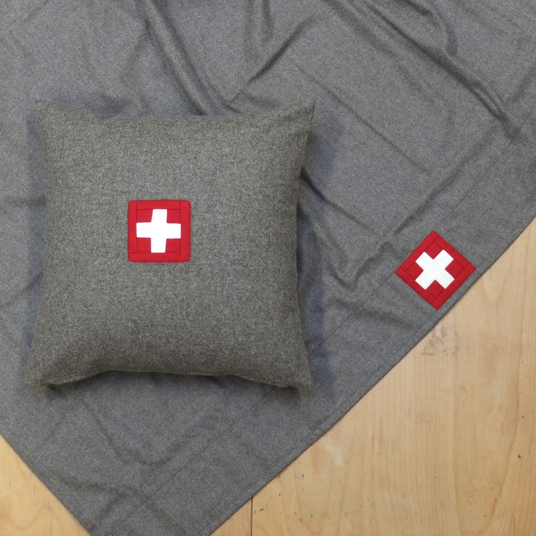 Swiss Pillow and Blanket - Etsy