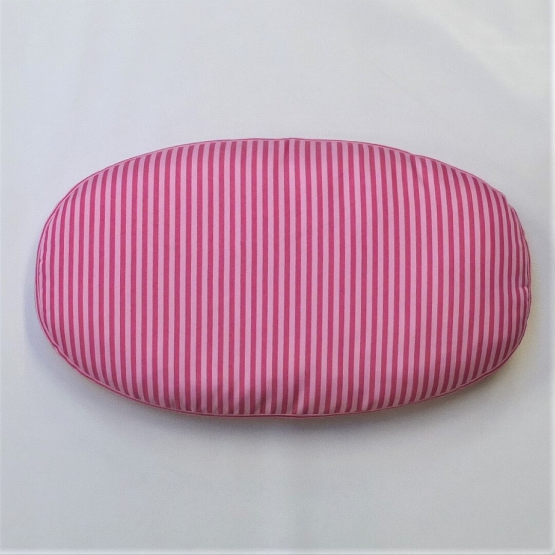 BON-BON 50 Cm Pink Striped Oval Pillow - Etsy