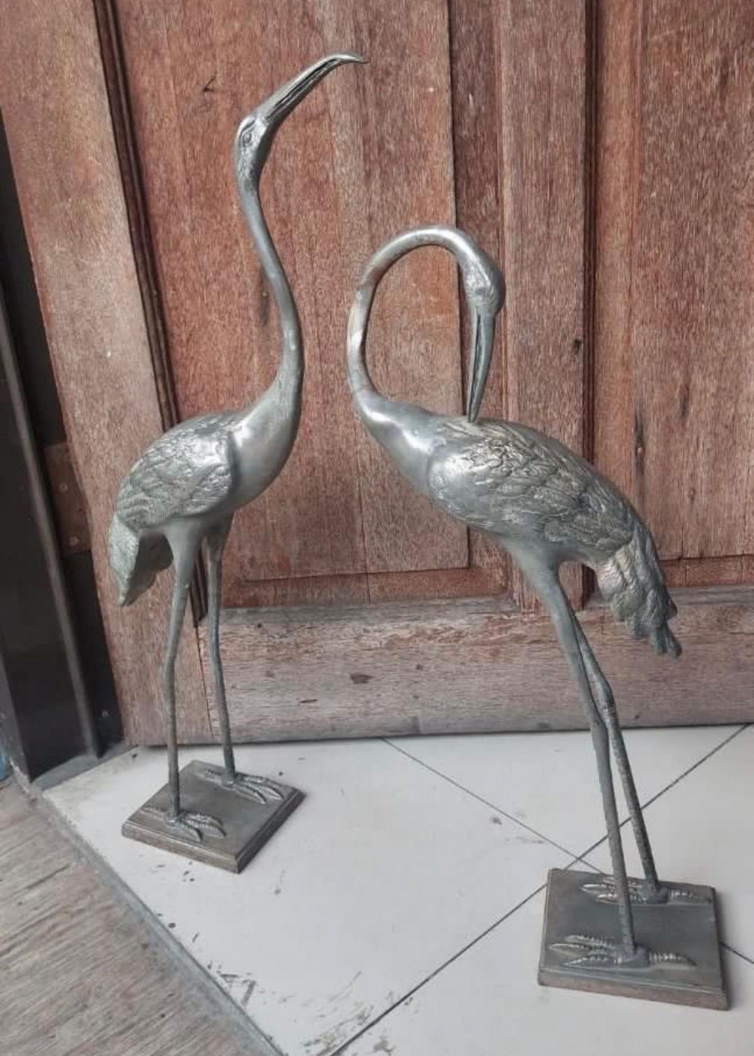 Two Metal Vintage Statues of Ibis Bird - Etsy